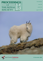 Volume 276 Issue 1675 | Proceedings B | The Royal Society