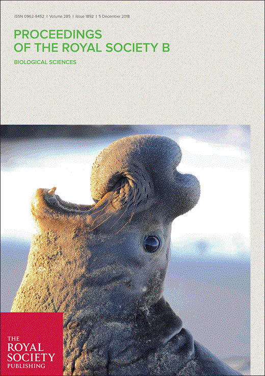 Volume 285 Issue 1892 | Proceedings B | The Royal Society