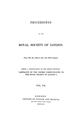 [Report of the Royal Society] | Proceedings of the Royal Society | The ...
