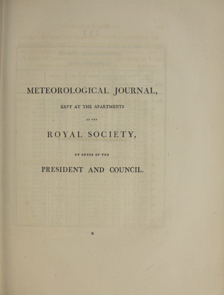 Meteorological journal, 1794 | Philosophical Transactions | The Royal ...